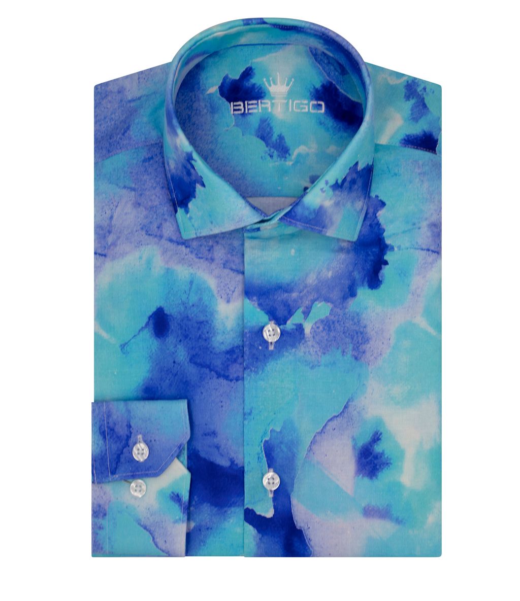 Bertigo Shirt | SANTIAGO WATERCOLOR SHIRT – Men Fashion