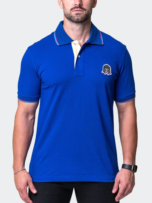 Maceoo Stretch Short-Sleeve Polos | Polo Mozart Two Tip Blue – Men Fashion