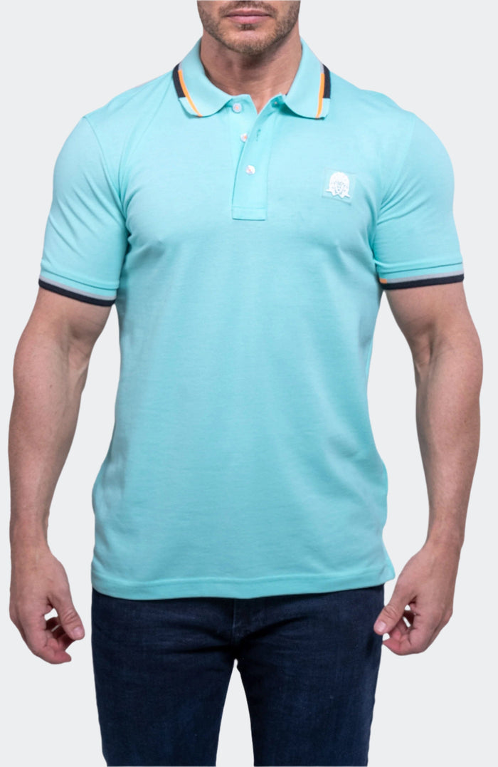 Maceoo Stretch Short-Sleeve Polos | Polo TipEmb43 Green – Men Fashion